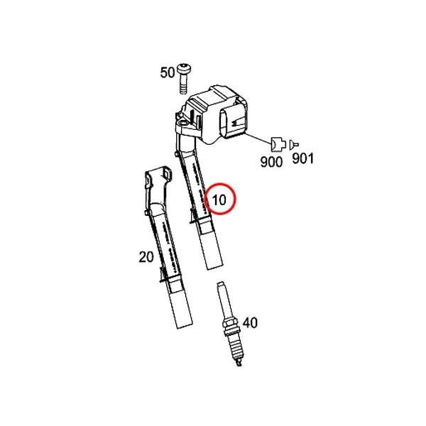 純正OEM BOSCH製 ベンツ W176 W246 A180 B180 イグニッションコイル 2709060500 : bosch ...