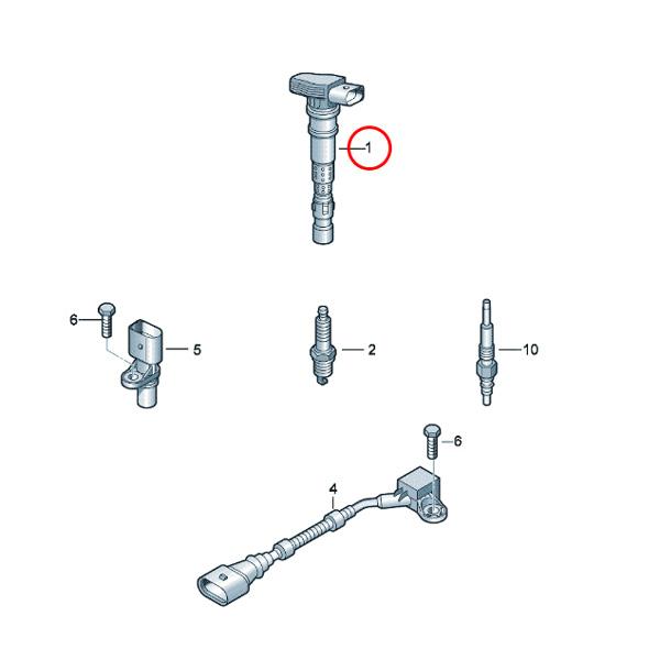 BOSCH（DIY、工具） BOSCH製 AUDI アウディ Q3 8U Q5 8R R8 422/423 427/429 TT 8J イグニッションコイル 07K905715C ...