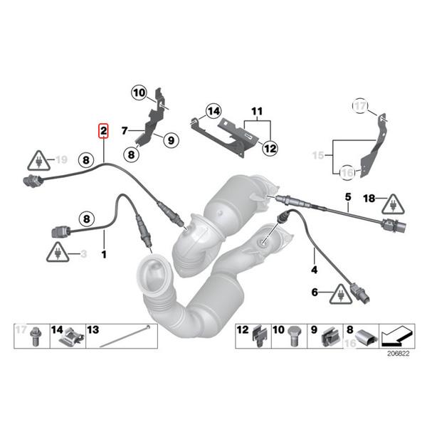 BOSCH（DIY、工具） 純正OEM BOSCH製 BMW E82 135i O2センサー/ラムダセンサー 1200mm ...