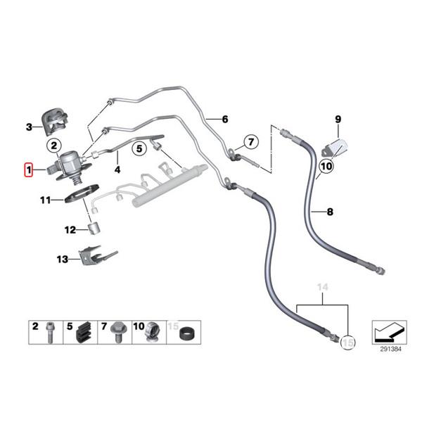 純正OEM BOSCH製 BMW F07 F10 F11 F32 F36 523i 528i 420i 428i ハイプレッシャーポンプ/高圧 ...