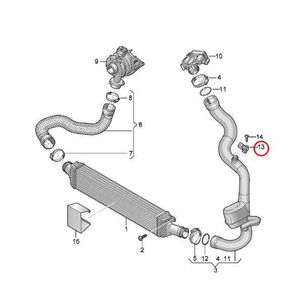 BOSCH製 AUDI アウディ A5 8T/8F A6 4G/C7 A7 4G ブースト圧力センサー/マップセンサー 03G906051E ...