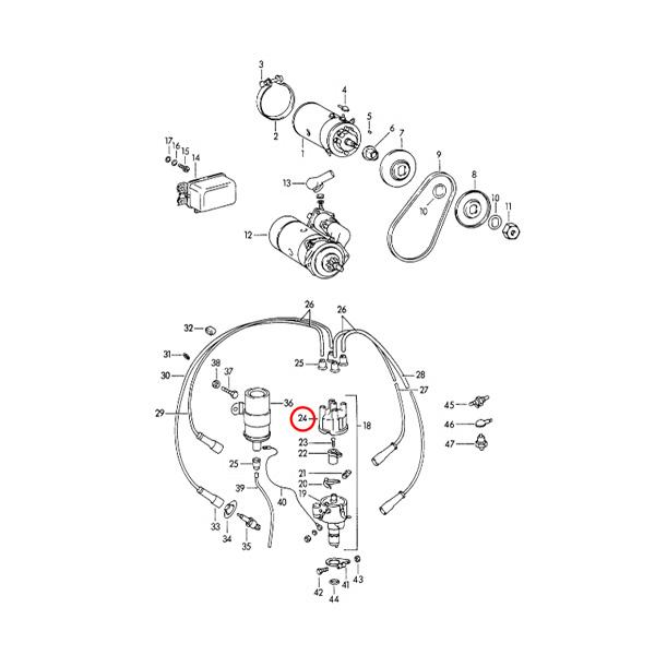 BOSCH製 Porsche ポルシェ 356A 1955〜1959年式 ディストリビューターキャップ 61660221500 :BOSCH ...