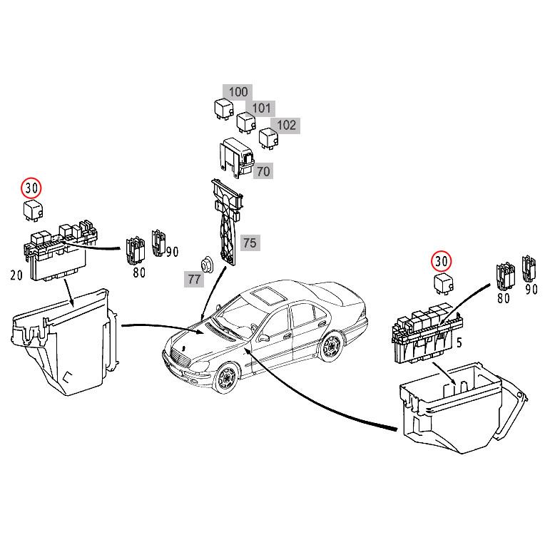 純正OEM BOSCH製 ベンツ C207 A207 W210 W211 W212 E250 E350 E400 E550 E230 E240 マルチパーパスリレー 0025421319 ...