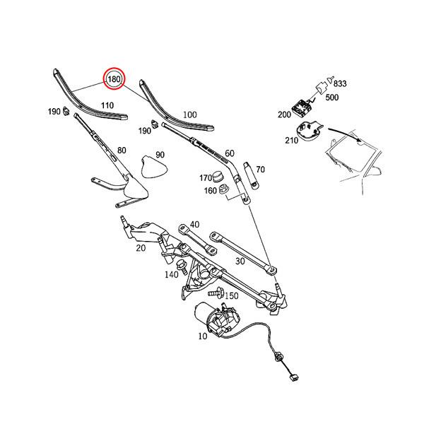 BOSCH（DIY、工具） BOSCH製 ベンツ W203 C180KOMPRESSOR C200KOMPRESSOR エアロワイパーブレード ...