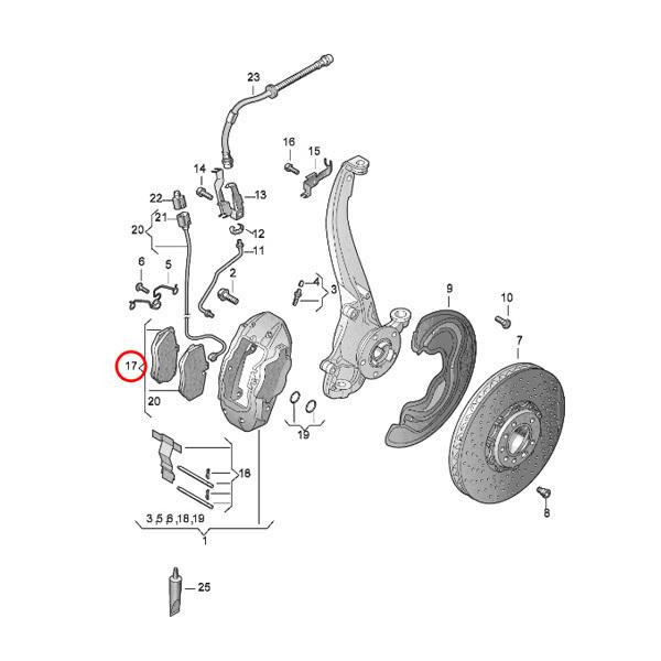 BOSCH（DIY、工具） BOSCH製 AUDI Q7 4L H18〜27年式 フロント ディスクブレーキパッド 4L0698151A ...