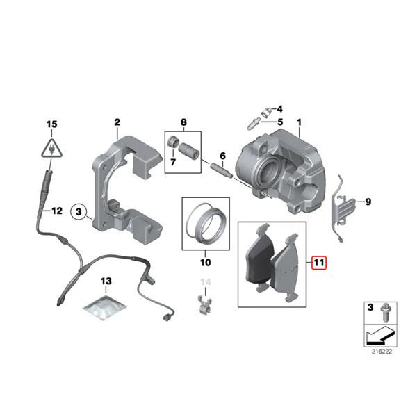 BOSCH製 BMW X5/F15 xDrive35d xDrive35i xDrive40e フロント ブレーキパッド 左右 ...