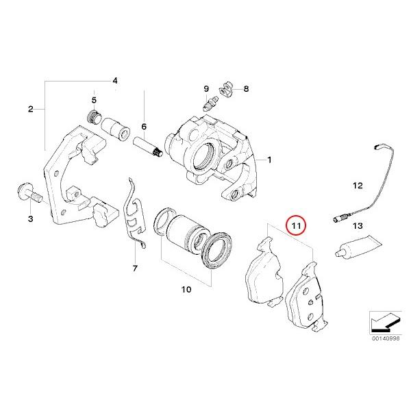 BOSCH製 QuietCast BMW E90E92E60E61F07 リア プレミアムブレーキパッド左右 34216761286 ...