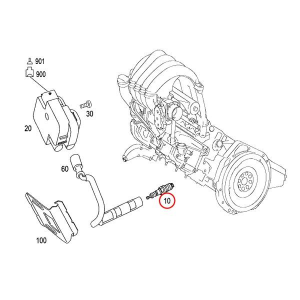 純正OEM BOSCH製 ベンツ Aクラス W169 A170 A180 A200 スパークプラグ/点火プラグ M266 エンジン用 ...