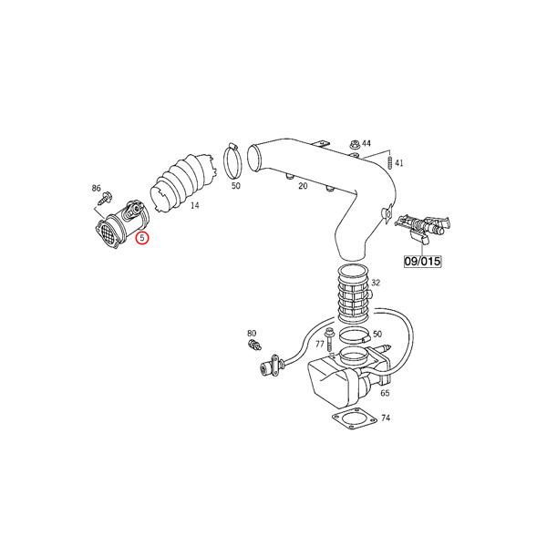 BOSCH（DIY、工具） BOSCH製 ベンツ W210 E320 エアフロメーター/エアマスセンサーM104 エンジン用 ...