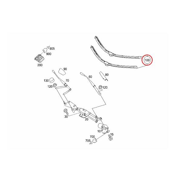 BOSCH製 ベンツ W251 W164 X164 エアロツイン ワイパーブレード2本セット 2518200545 2518200645 ...