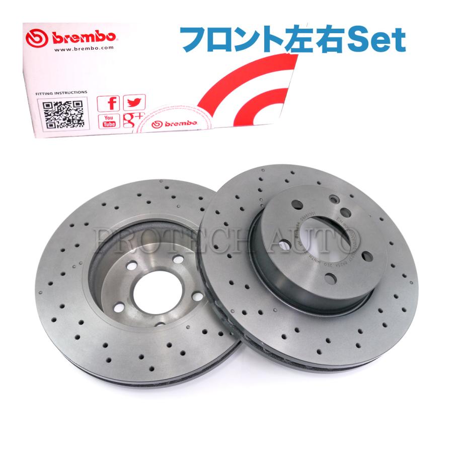 brembo Brembo製 ベンツ W204 C200KOMPRESSOR フロント ブレーキローター 左右 AMGスポーツパッケージ車用 ...