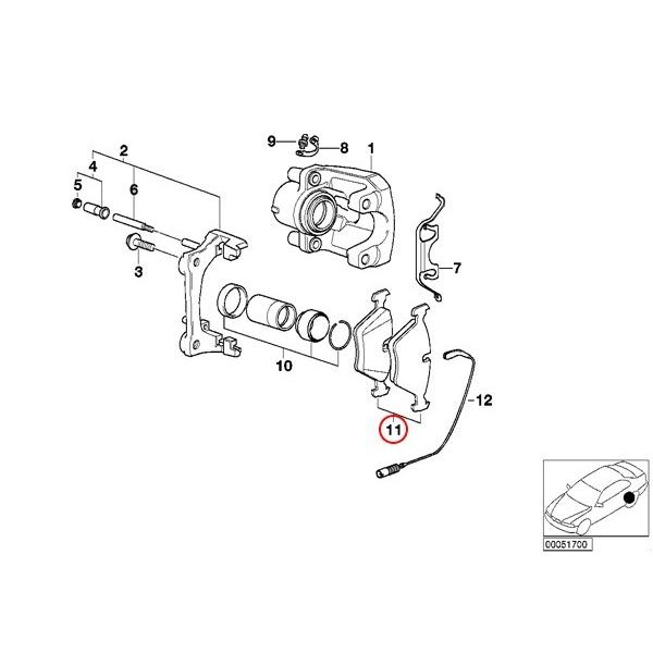 BMW Brembo製 Z4/E85 E86 Mロードスター Mクーペ リア/リヤ ブレーキパッド 左右 34216790071 ...