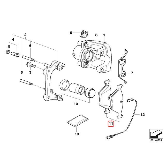 Brembo製 BMW E63 630i リヤ/リア用 ブレーキパッド/ディスクパッド 左右セット 34216763043 ...