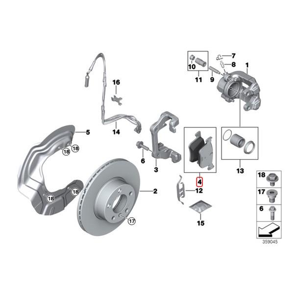 Brembo製 BMW X1/E84 Z4/E89 xDrive25i 28i sDrive20i 23i フロント ブレーキパッド 左右 34112339267 34112339268 ...