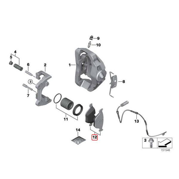 brembo ブレンボ製 BMW E90 E92 M3 フロント ブレーキパッド Prime Ceramic 34111763089 ...