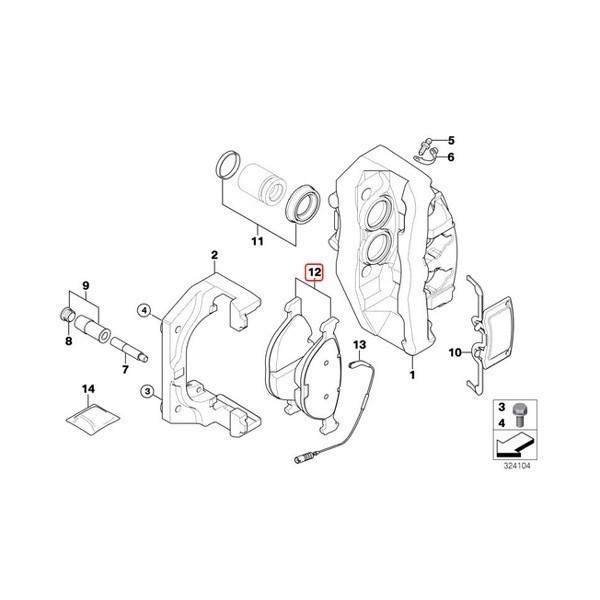 brembo（ブレンボ） Brembo製 BMW 6シリーズ E63 650i M6 フロント ブレーキパッド/ディスクパッド 左右セット ...