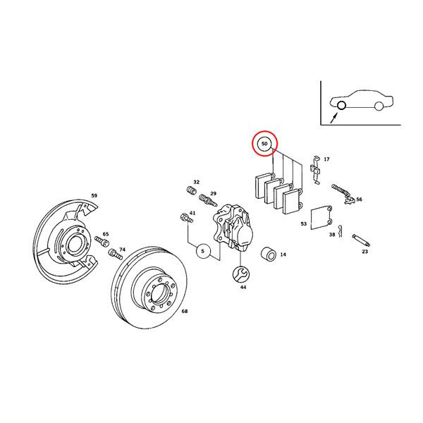 brembo Brembo製 ベンツ W126 280SE 300SD 300SE 500SE 380SEL 420SEL 500SEL ...