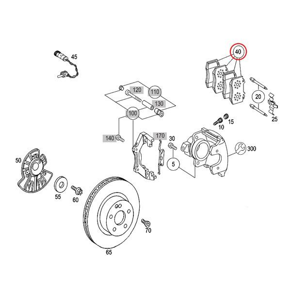 Brembo ベンツ Sクラス W220 W221 S55AMG S600 フロント ブレーキパッド/ディスクパッド 左右セット ...