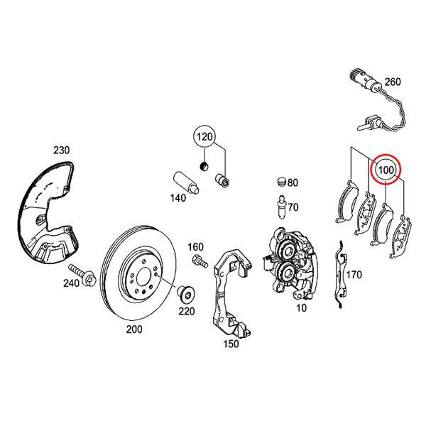 Brembo製 ベンツ Mクラス W166 ML350 ML63AMG フロント ブレーキパッド/ディスクパッド 左右セット ...
