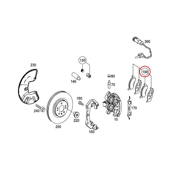 brembo Brembo製 ベンツ W166 X166 フロント ブレーキパッド/ディスクブレーキパッド 左右セット 0074208020 ...
