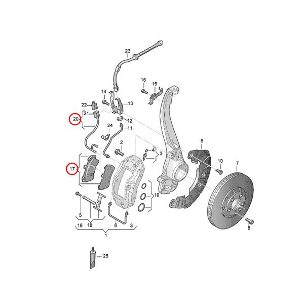 Brembo アウディ Q7 4L 平成18〜27年式 フロント ブレーキパッド センサー付き 7L0698151P 7L0698151R ...