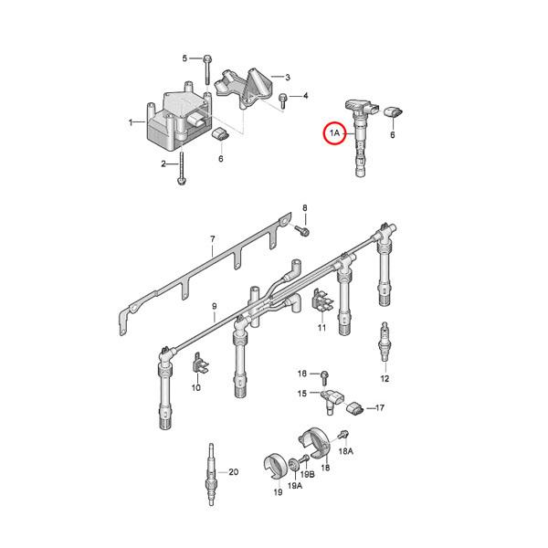 Audi BREMI製 AUDI アウディ Q7 4L 2006〜2010年式 イグニッションコイル 022905100B ...