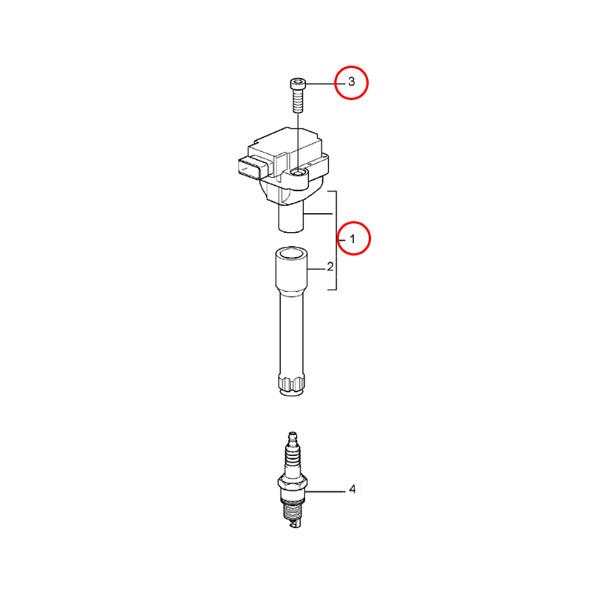 PORSCHE BREMI製 ポルシェ Cayman ケイマン 987 イグニッションコイル 99660210101 99660210400 ...