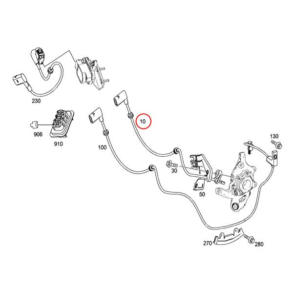 Mercedes-Benz BREMI製 ベンツ W204 C180 C200 リア/リヤ ABSセンサー/スピードセンサー 左右共通 片側 ...