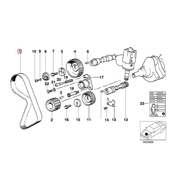 コンチネンタル（CONTINENTAL） 純正OEM Continental製 BMW E30 320i 325i 325iX タイミング ...