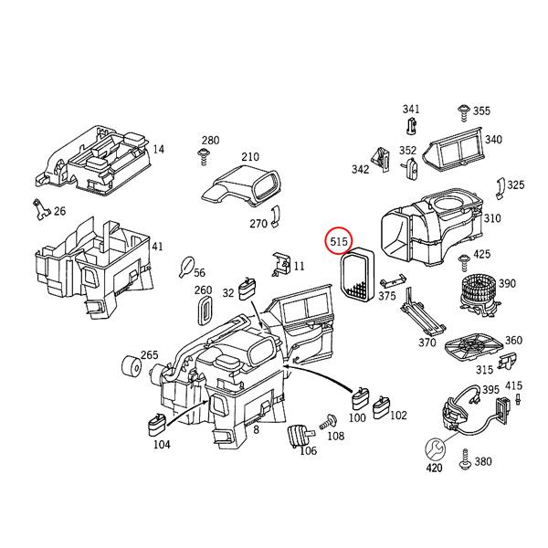 Mercedes-Benz 純正OEM CORTECO製 ベンツ R170 SLK230 SLK320 SLK32AMG エアコンフィルター ...