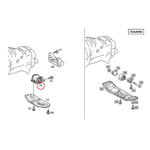 Mercedes-Benz 純正OEM CORTECO製 ベンツ W202 W203 C180 C200 C230 C280 オートママウント ...