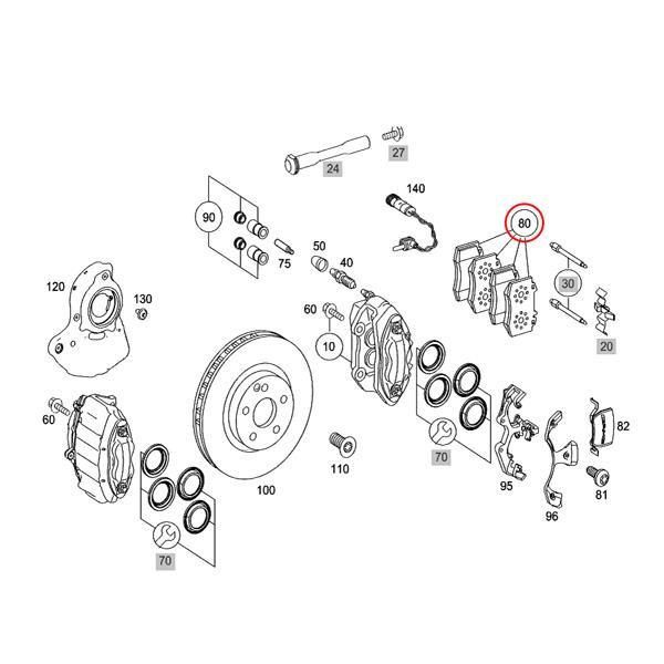 Mercedes-Benz（メルセデス・ベンツ） DFC製 ベンツ W216 W221 63AMG フロント ディスクブレーキパッド 3000 ...