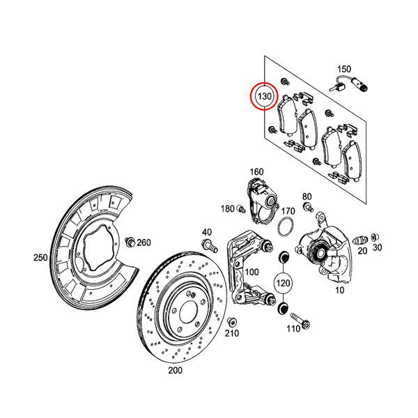 Mercedes-Benz DFC製 ベンツ Sクラス W222 S400 S550 リア/リヤ ブレーキパッド/ディスクパッド 左右セット ...
