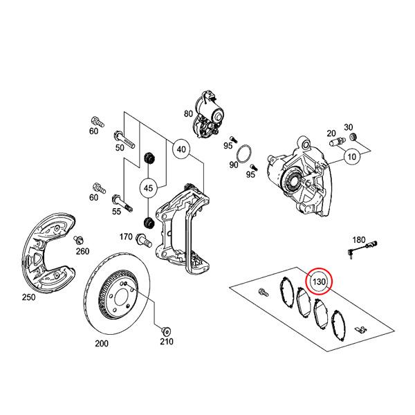 Mercedes-Benz DFC製 ベンツ W463 G550 リア/リヤ ブレーキパッド/ディスクパッド 左右セット 5000 ...