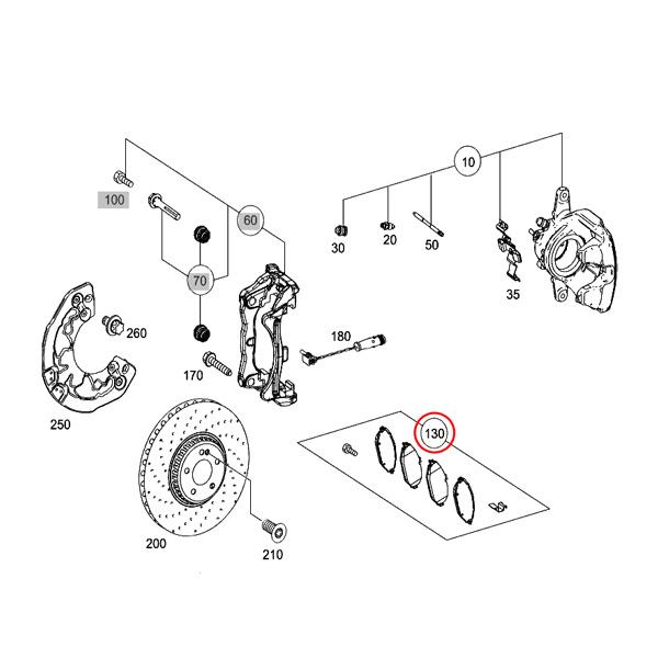 Mercedes-Benz DFC製 ベンツ V167 C167 GLE300d GLE400d GLE63S フロント ブレーキパッド 左右 ...