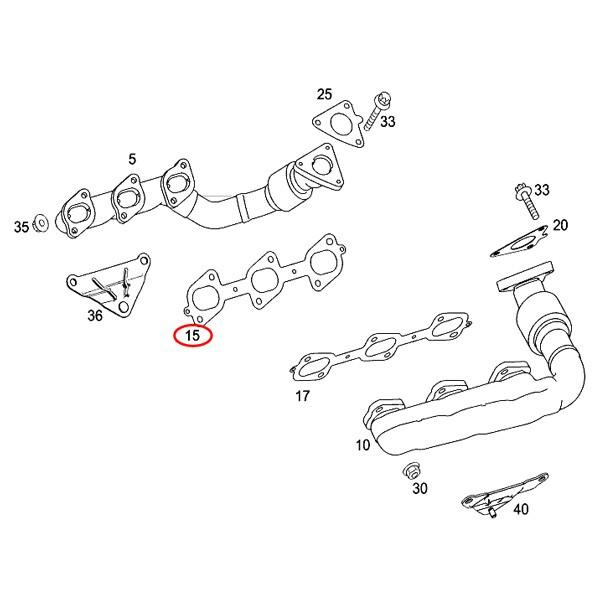 elring製 ベンツ W211 W212 W166 E320CDI E350 ML350 エキゾーストマニホールド/エキマニ ガスケット ...
