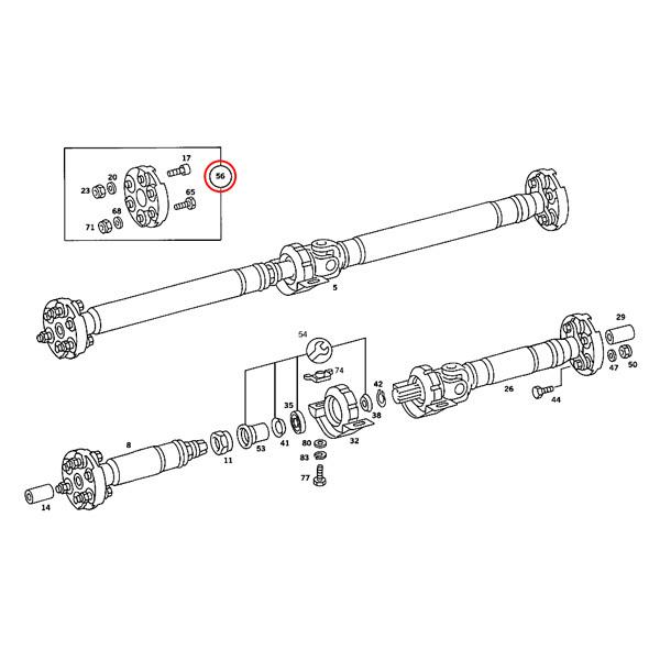 Mercedes-Benz febi bilstein製 ベンツ W126 500SE 380SEL 420SEL 500SEL 560SEL ...