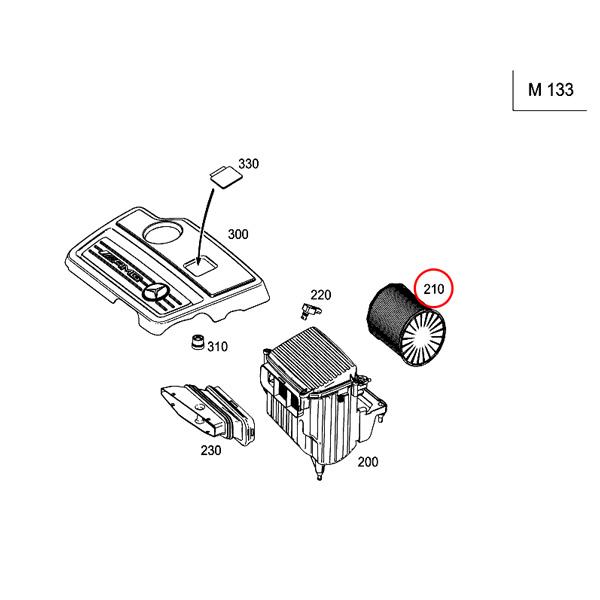 Mercedes-Benz febi bilstein製 ベンツ W176 A45AMG_4MATIC エアフィルター/エアクリーナー/エア ...
