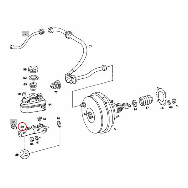 febi bilstein製 ベンツ R107 ブレーキマスターシリンダー 0044300901 0044302501 280SL 350SL ...