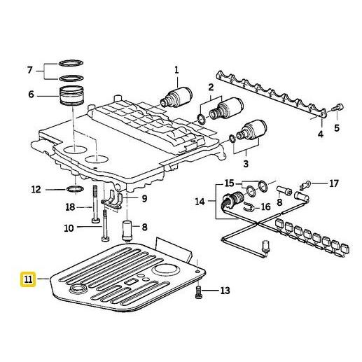 BMW febi bilstein製 7シリーズ E32 E38 740i 750iL オートマオイルフィルター/ATフィルター/オートマ ...