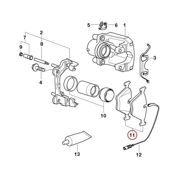 BMW febi E63E64E65E66 フロント ブレーキパッド左右 34112283865 34116794918 ...