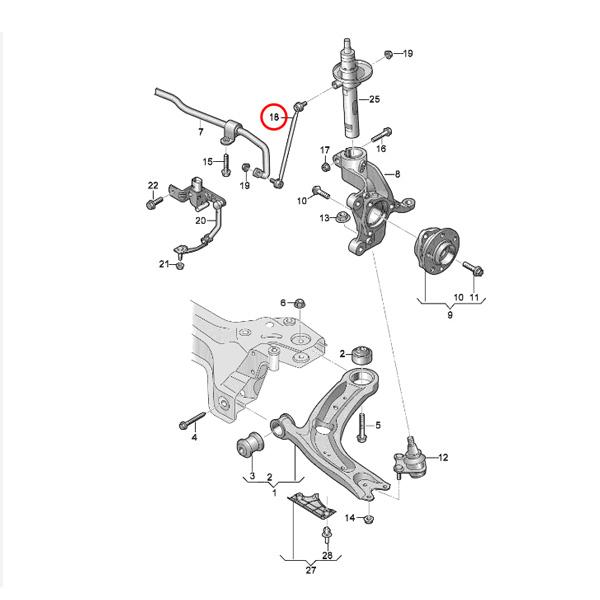 Audi febi bilstein製 AUDI アウディ TT RS TTS 8J フロント スタビリンク/ペンドラムサポート 左右セット 5Q0411315A 1K0411315R ...