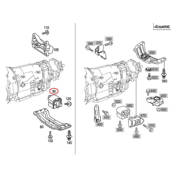 Mercedes-Benz febi bilstein製 ベンツ W221 S550 S600 S63AMG ATマウント/オートママウント ...