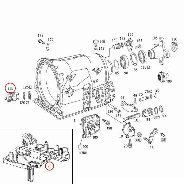 febi bilstein製 ベンツ W140 W220 W221 AT ミッションエレクトリックプレート＆プラグコネクター 722.6系 5 ...