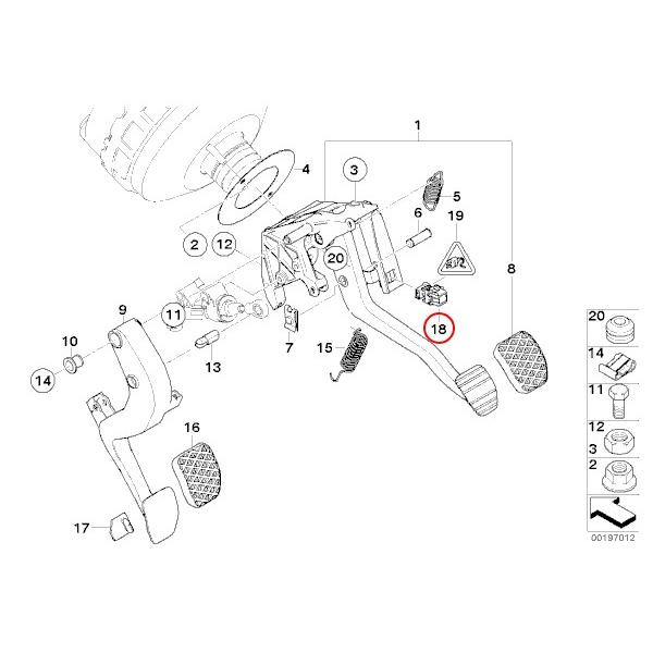 BMW febi bilstein製 E87 E82 E88 116i 118i 120i 130i 135i ブレーキストップランプスイッチ 61316967601 : プロテックオート ...
