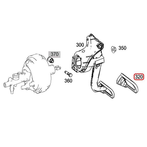 Febi製 ベンツ W205 W204 W203 W202 ブレーキペダルパッド 1232910082 C180 C200 C250 C300 ...