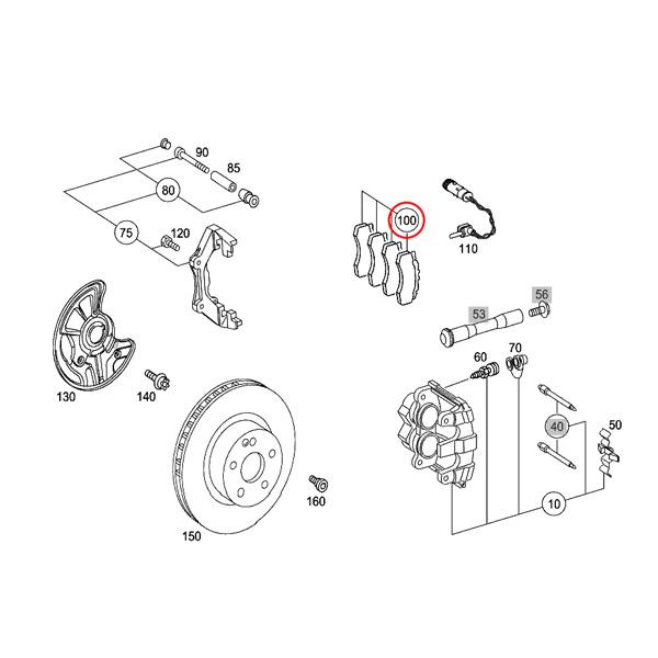 Mercedes-Benz FERODO製 ベンツ W211 X164 E350 GL550 フロント ブレーキパッド/ディスクパッド ...