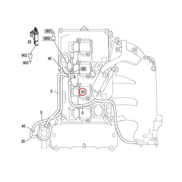 Mercedes-Benz 純正 ベンツ C207 A207 W210 W211 W212 インマニ バキューム チェックバルブ ...