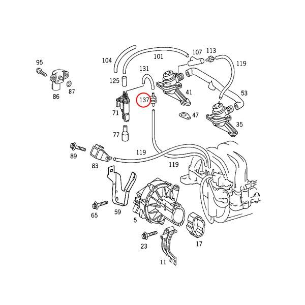 Mercedes-Benz 純正 ベンツ W202 W203 W204 インマニ バキューム チェックバルブ 0021408460 C43 ...