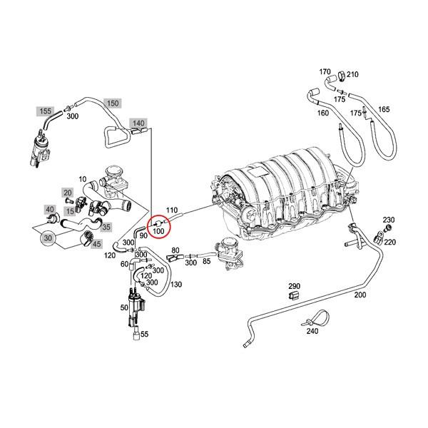Mercedes-Benz 純正 ベンツ W202 W203 W204 インマニ バキューム チェックバルブ 0021408460 C43 ...